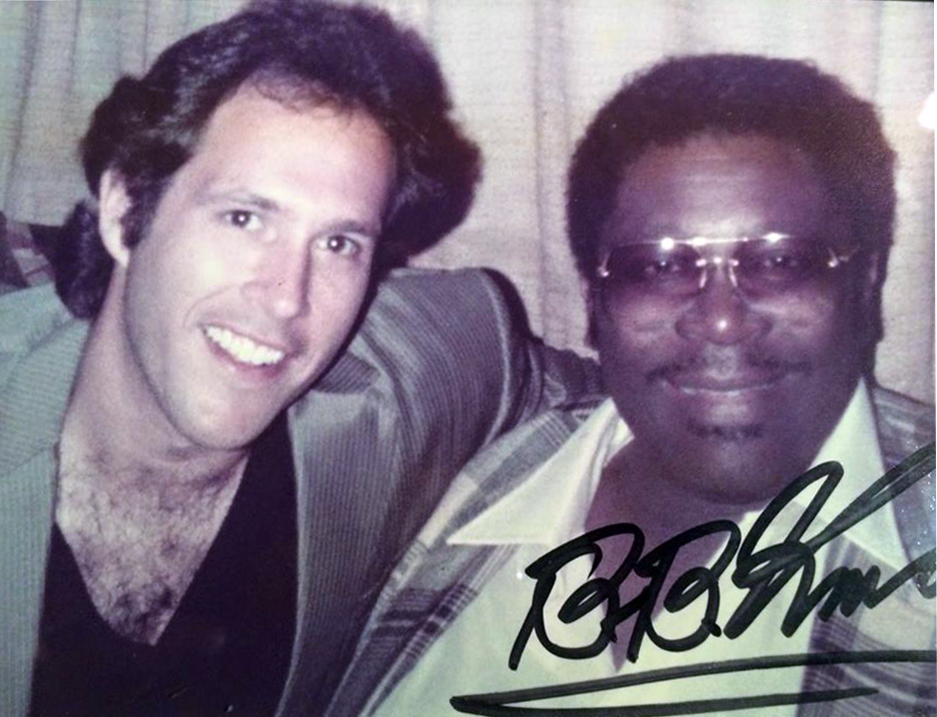 Eric and BB King at the Bacchanal, 1982.